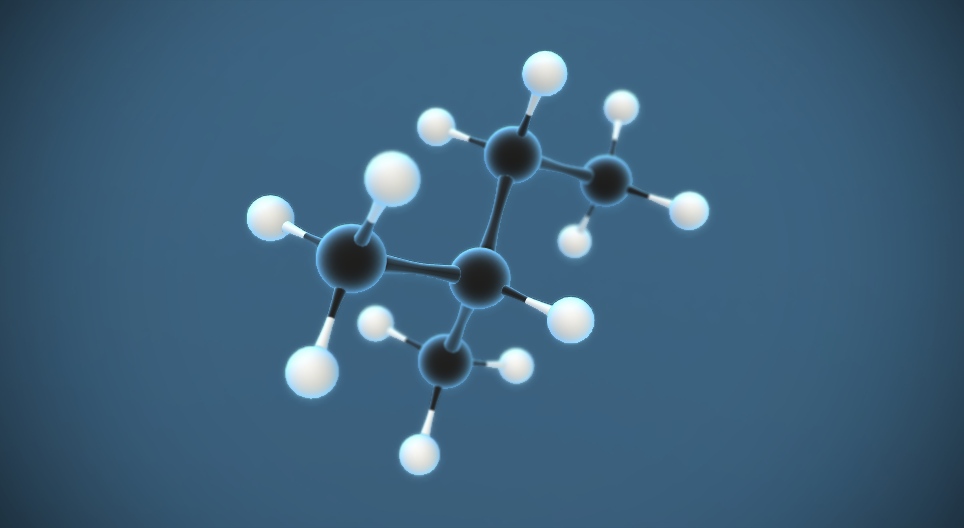 Isopreen (2-methyl buta-1,3-dieen) (C₅H₈) - 3D-scène - Mozaik Digital ...