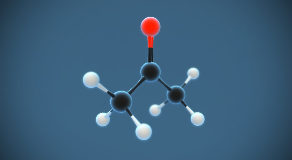 Aceton (propanon) (C₃H₆O) - 3D-scène - Mozaik Digital Education and ...