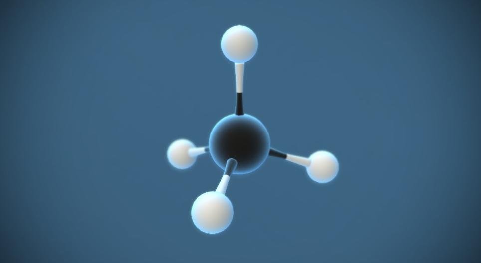 Methylformiaat (C₂H₄O₂) - 3D-scène - Mozaik Digital Education and Learning