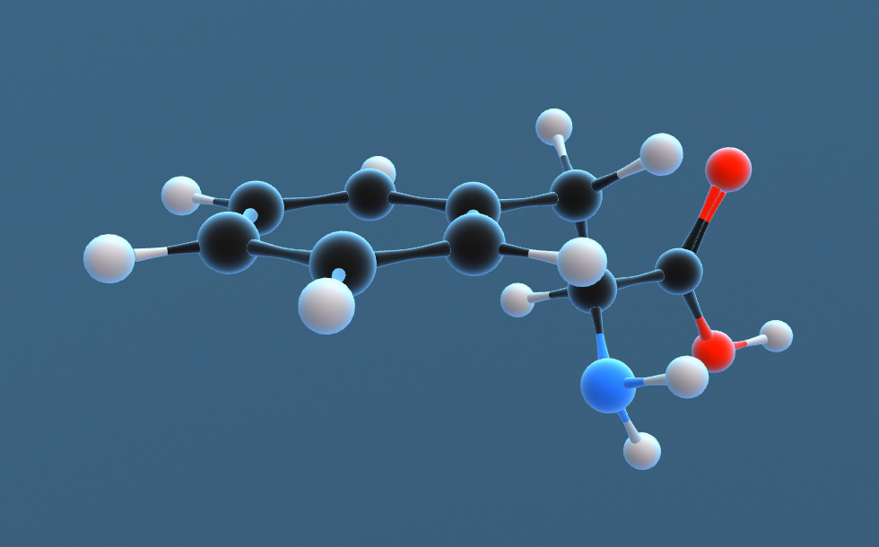 Fenylalanine - 3D-scène - Mozaik Digital Education and Learning