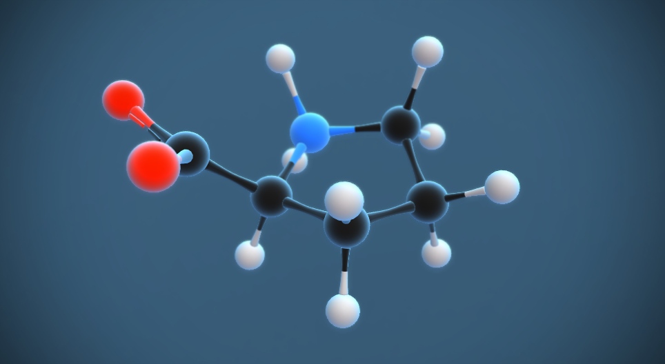 Pyrrool (C₄H₅N) - 3D-scène - Mozaik Digital Education and Learning