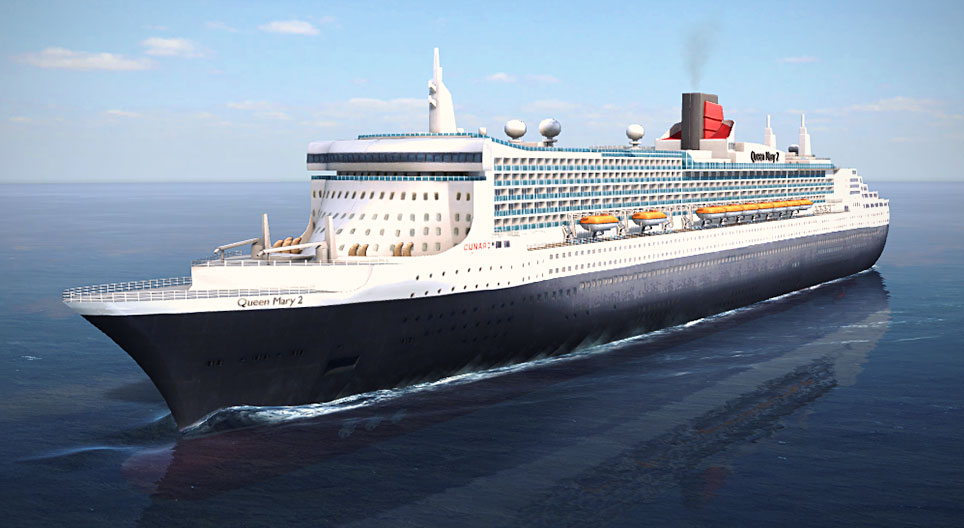 RMS Queen Mary 2 (2003) - 3D-scène - Mozaik Digital Education and Learning