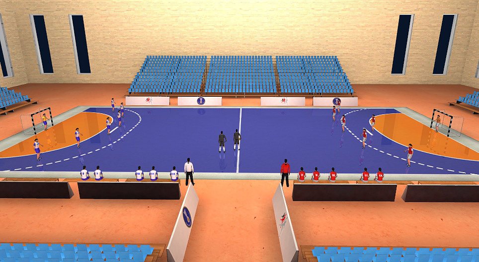 Handball stadium - 3D-scene - Mozaik Digital utdannelse og læring