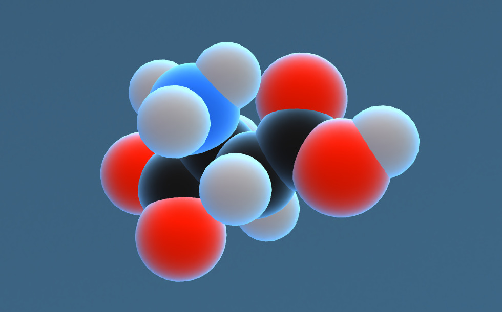 Kwas asparaginowy - model 3D - Mozaik edukacja i nauka cyfrowa