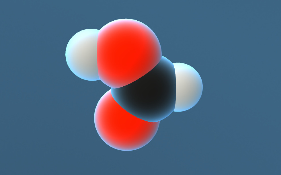 Kwas mrówkowy (kwas metanowy)(HCOOH) - model 3D - Mozaik edukacja i ...