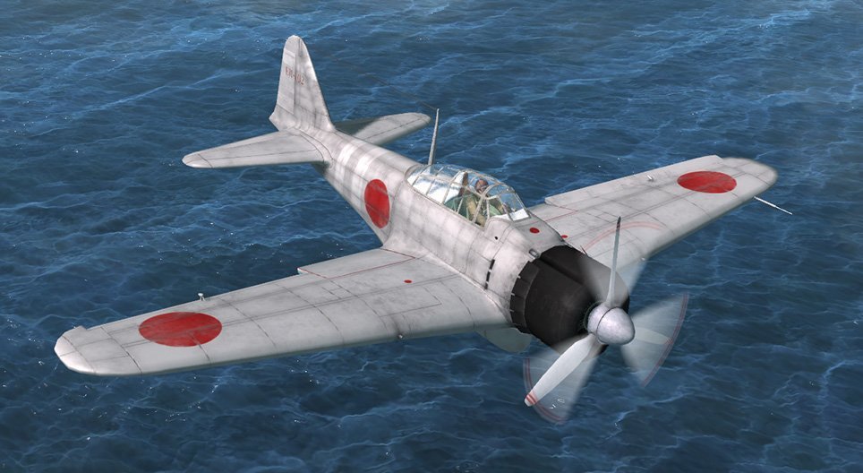 Mitsubishi A6M Zero (Japão, 1940) - Cena 3D - Ensino e aprendizagem ...