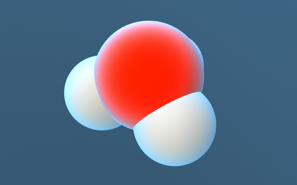 Íon hidrônio (H₃O⁺) - Cena 3D - Educação e Aprendizagem Digital Mozaik