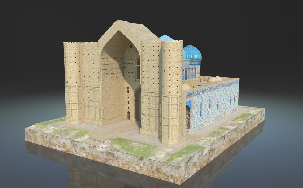 Mausoléu de Khoja Ahmed Yasawi (Turquestão, séculos XIV e XV) - Cena 3D ...