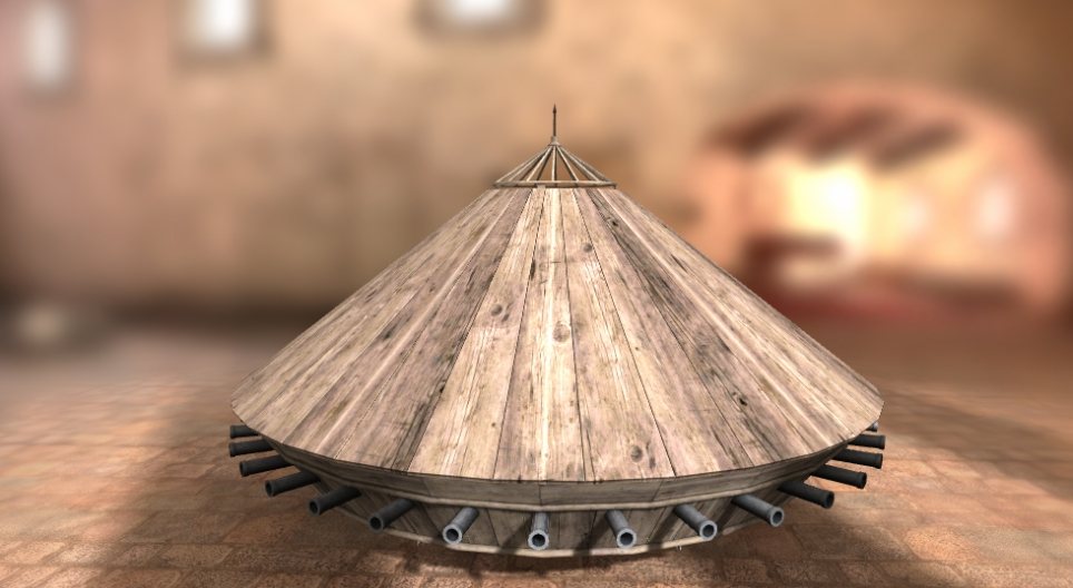 Inventos de Leonardo da Vinci - Tanque blindado - Cena 3D - Educação e ...