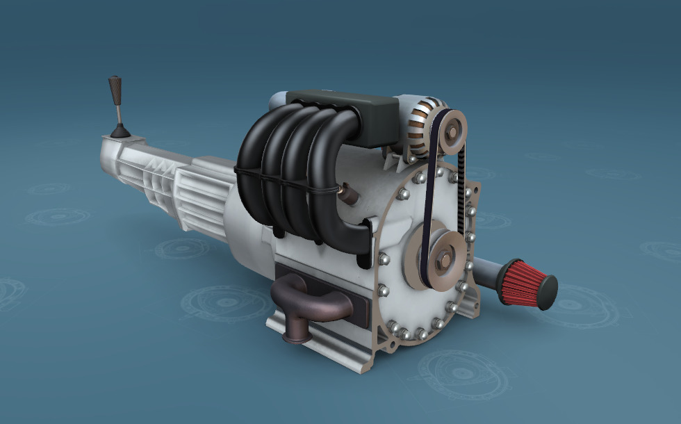 Motorul Wankel - Animație 3D - Predare și învățare Digitală Mozaik