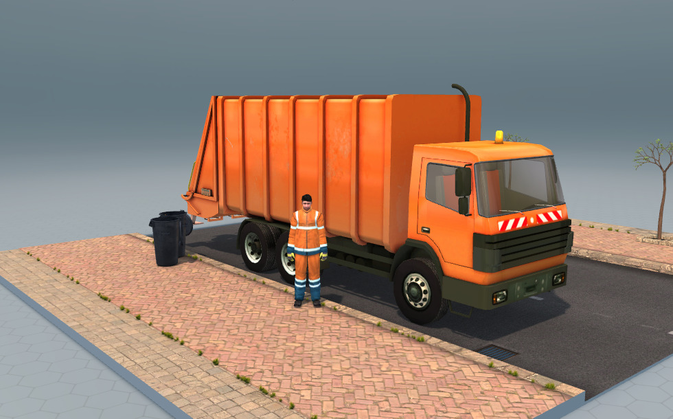 Mașină de gunoi - Animație 3D - Predare și învățare Digitală Mozaik