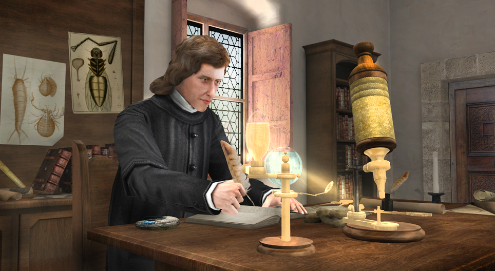The invention of the microscope: Hooke and Leeuwenhoek - 3D-сцены ...