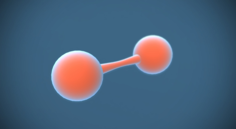 Bróm (Br₂) - 3D-model - Mozaik digitálne vyučovanie a štúdium