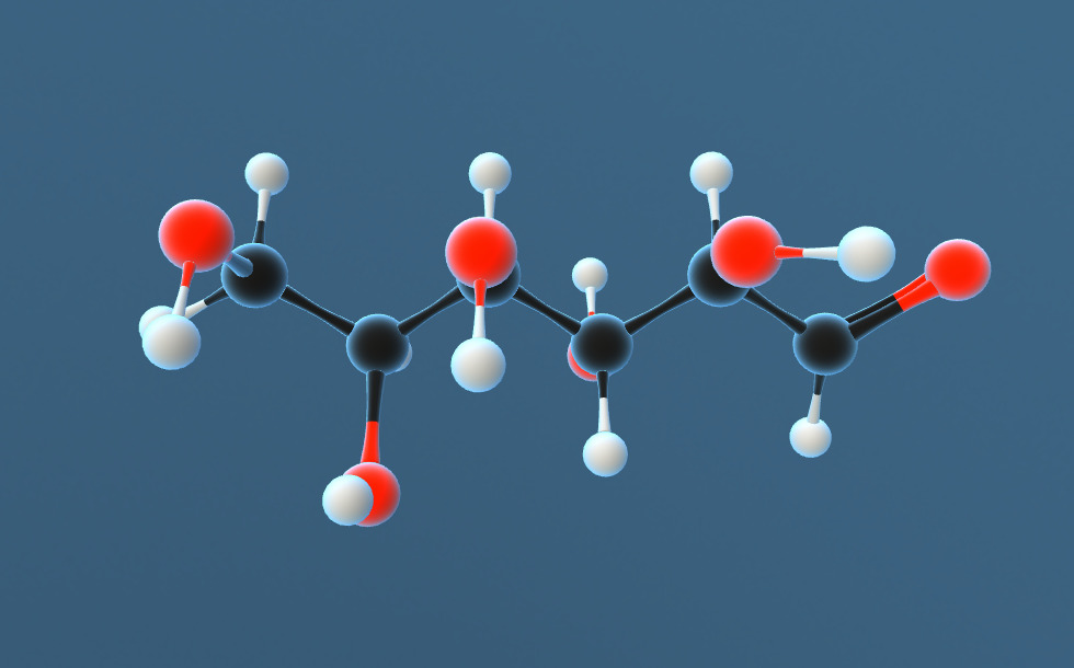 D-glukoza (grozdni sladkor) (C₆H₁₂O₆) - 3D-animacija - Digitalno učenje ...