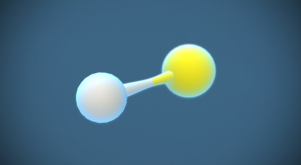 Vodikov fluorid (HF) - 3D-animacija - Digitalno poučevanje in učenje Mozaik