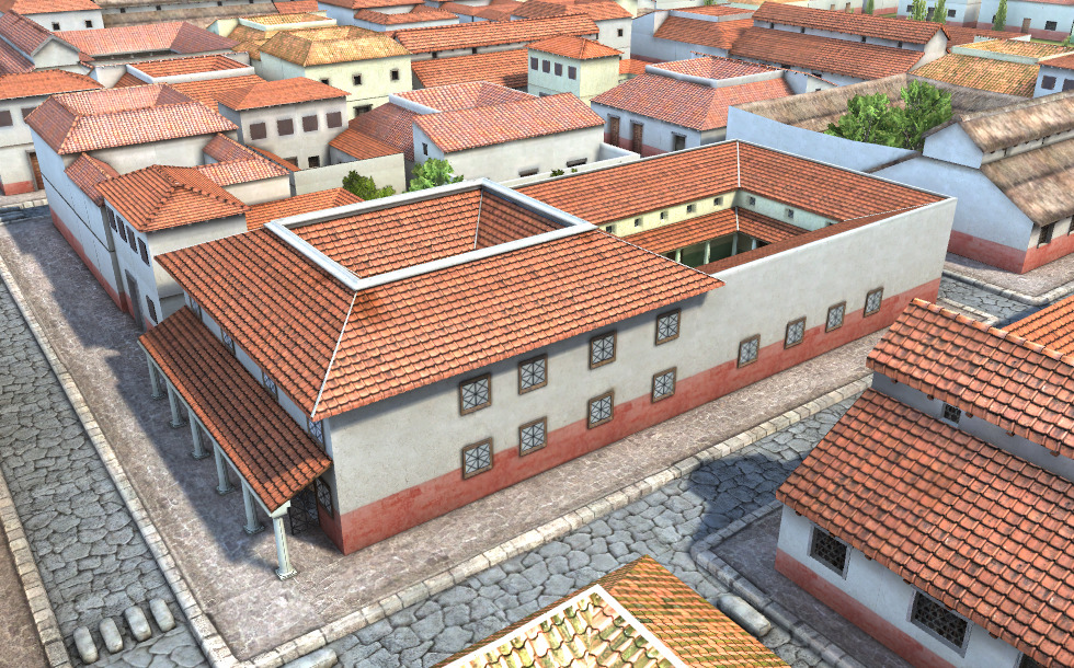 Ancient Roman domus - Skena 3D - Edukimi dhe mësimi dixhital Mozaik