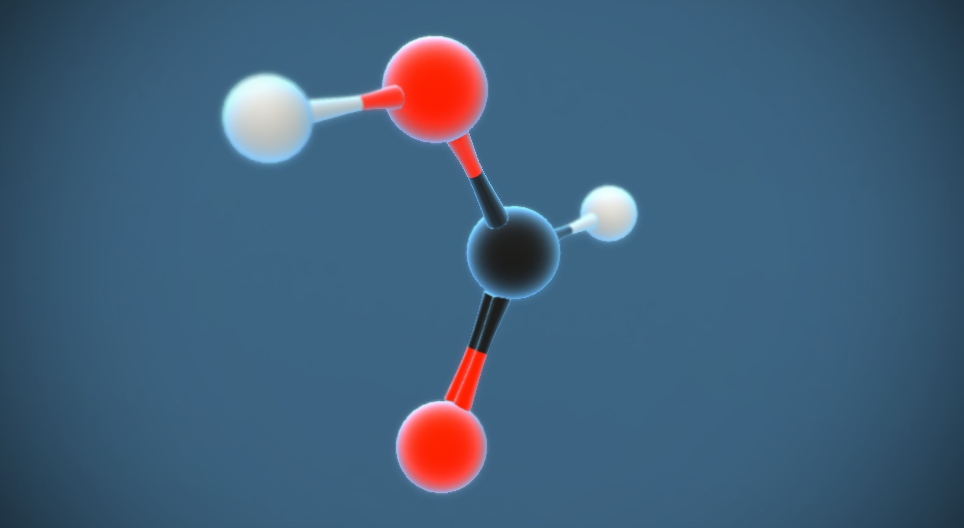 Мравља киселина (метанска киселина) (HCOOH) - 3D модел - Mozaik ...