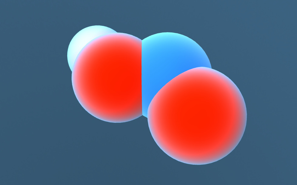 Азотаста киселина (HNO₂) - 3D модел - Mozaik дигитално образовање и учење