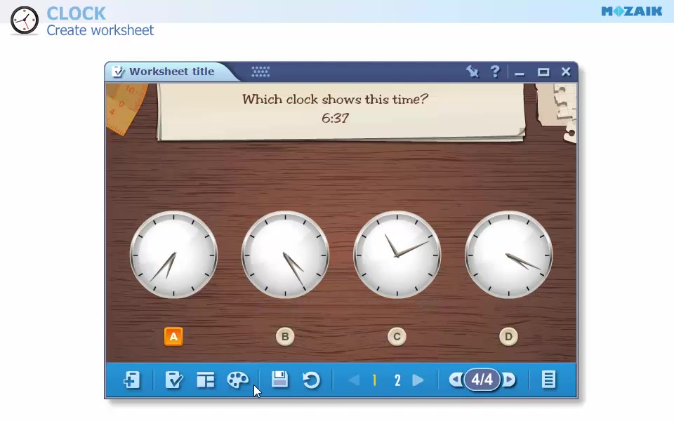 Clock worksheet tutorial - видео - Mozaik дигитално образовање и учење