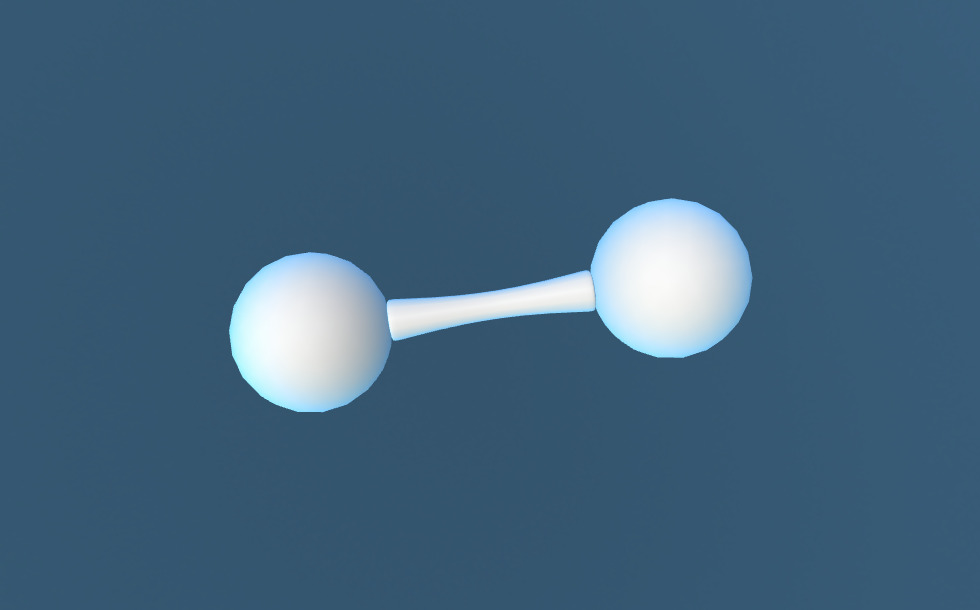 Vodonik (H₂) - 3D model - Mozaik digitalno obrazovanje i učenje