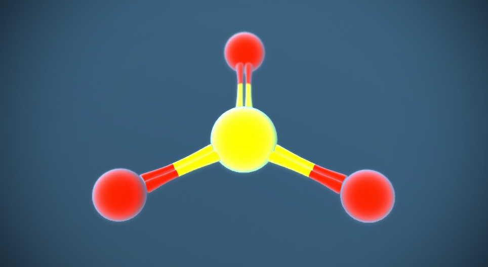 Sulphur trioxide (SO₃) - 3D model - Mozaik digitalno obrazovanje i učenje