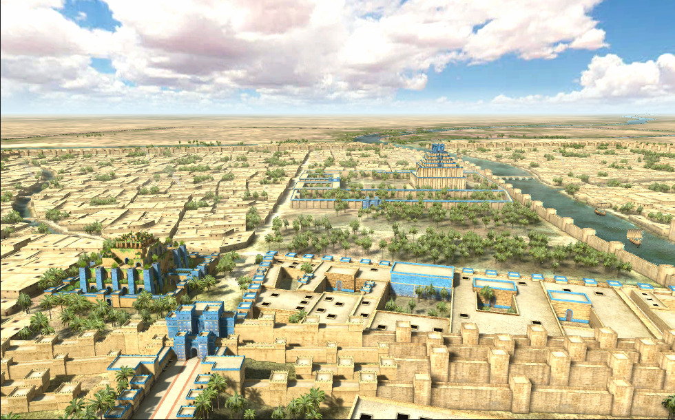 Grad Vavilon (6. vek p. n. e.) - 3D model - Mozaik digitalno ...