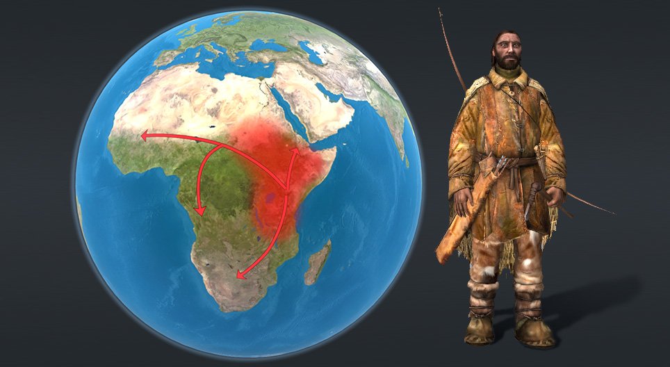 The spread of Homo sapiens on Earth - 3D model - Mozaik digitalno ...