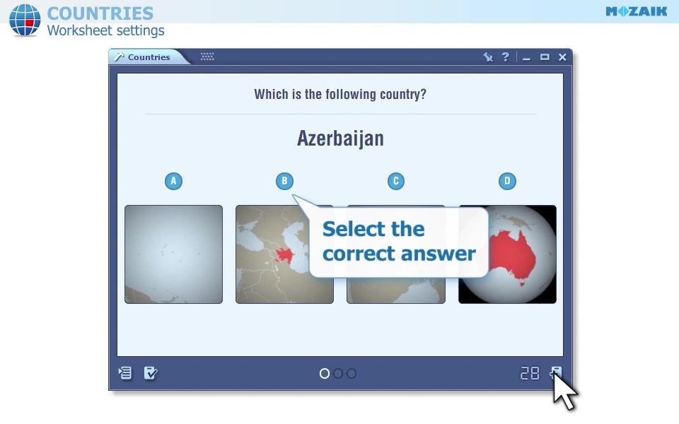 Countries worksheet tutorial - video - Mozaik digitalno obrazovanje i učenje