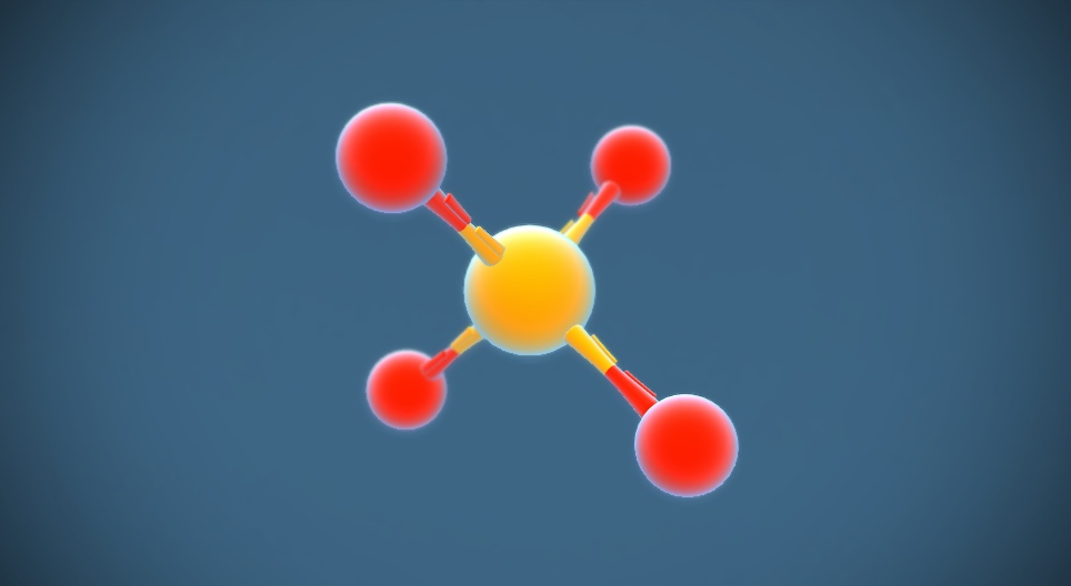 Phosphate ion (PO₄³⁻) - สื่อ 3D - การศึกษาและการเรียนรู้ดิจิทัลของ Mozaik