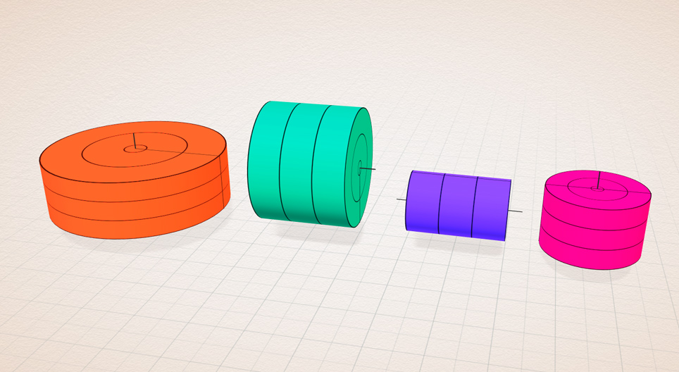 Solids of revolution - สื่อ 3D - การศึกษาและการเรียนรู้ดิจิทัลของ Mozaik