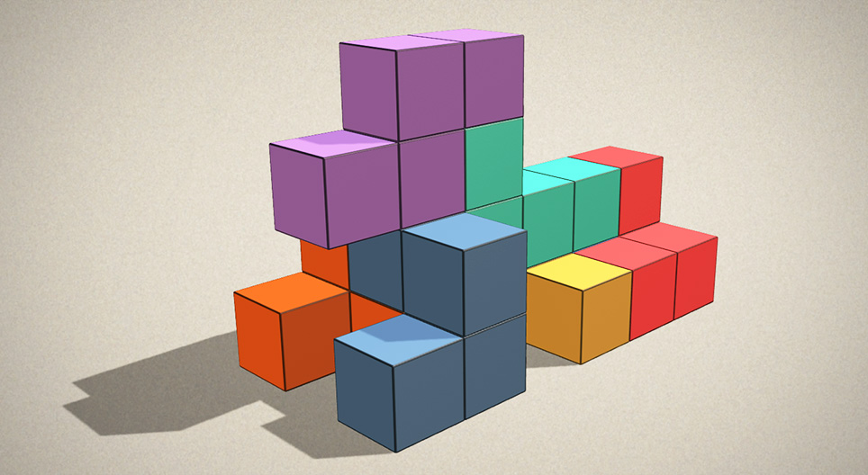 Soma cube - สื่อ 3D - การศึกษาและการเรียนรู้ดิจิทัลของ Mozaik