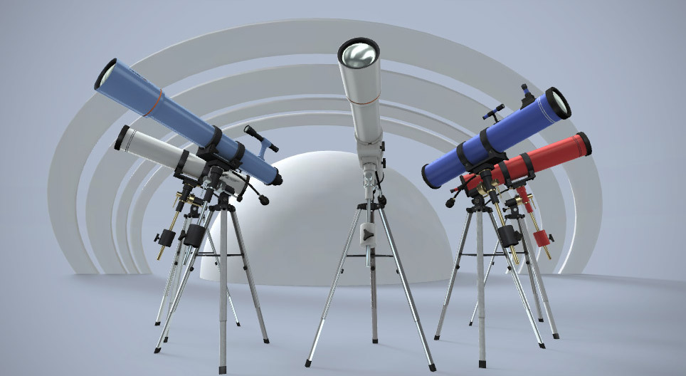 Telescopes - สื่อ 3D - การศึกษาและการเรียนรู้ดิจิทัลของ Mozaik