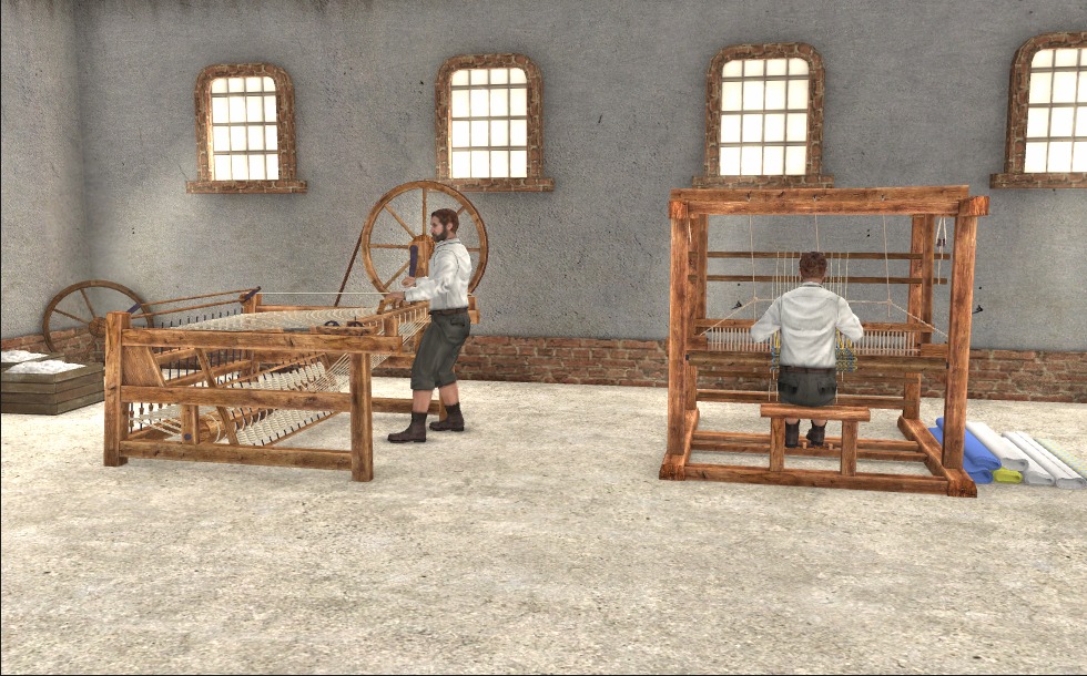 Inventions in the textile industry, 18th century - สื่อ 3D - Mozaik ...