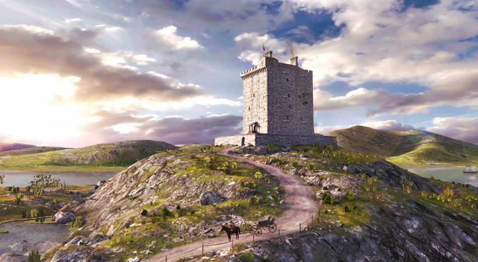 Medieval keep - สื่อ 3D - การศึกษาและการเรียนรู้ดิจิทัลของ Mozaik