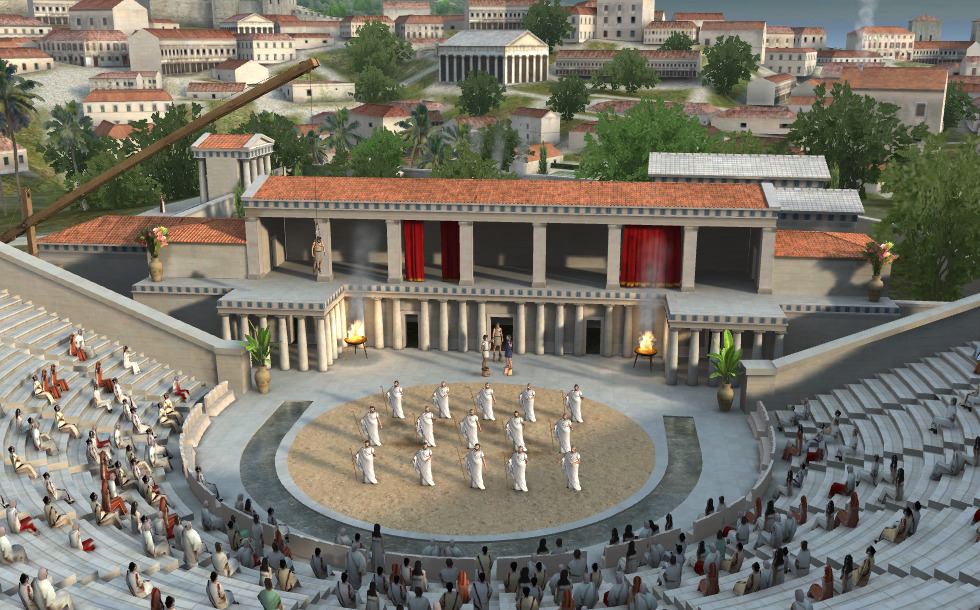 Theatre of Dionysus (Athens, 4th century BC) - สื่อ 3D - การศึกษาและการ ...