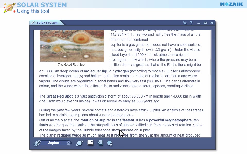 Solar system tutorial - วิดีโอ - การศึกษาและการเรียนรู้ดิจิทัลของ Mozaik
