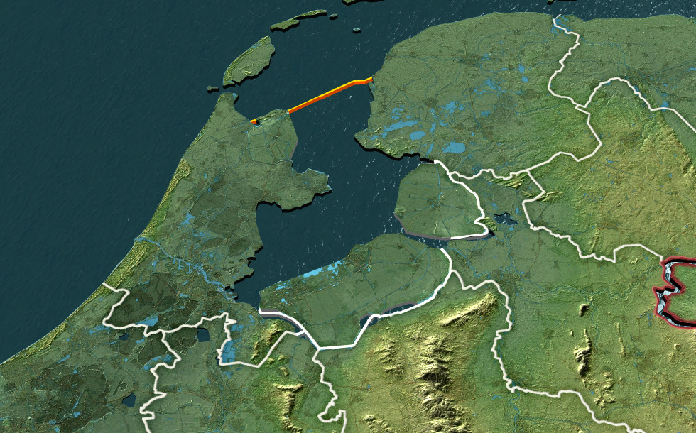 Zuiderzee ve Delta Projeleri (Hollanda) - 3B görüntü - Mozaik Dijital ...