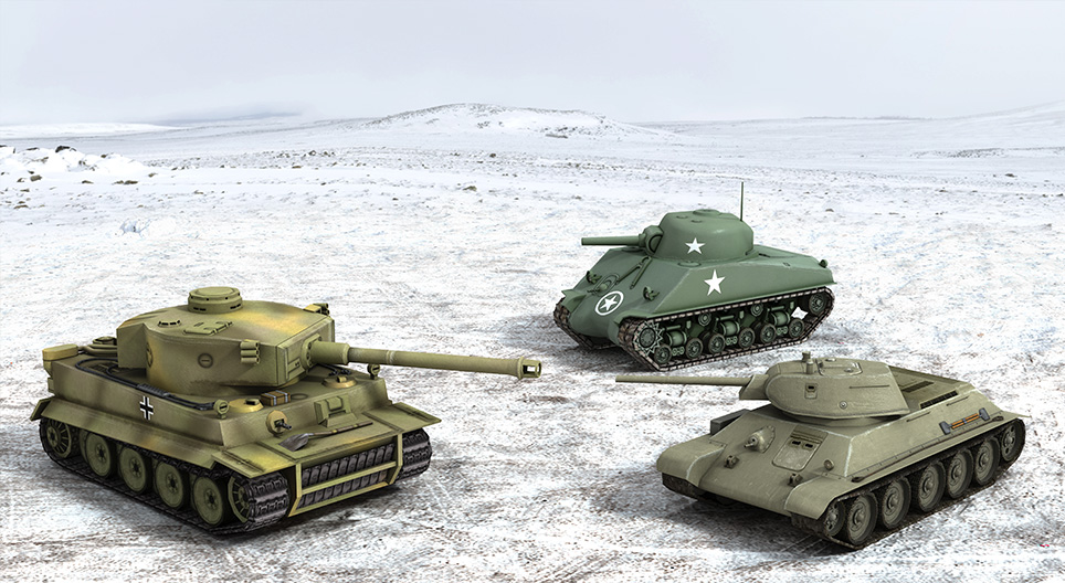 Tanklar (II. Dünya Savaşı) - 3B görüntü - Mozaik Dijital Eğitim ve Öğrenme