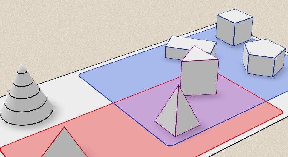 Grouping of solids 4 - Cảnh 3D - Giáo dục và học tập kỹ thuật số Mozaik