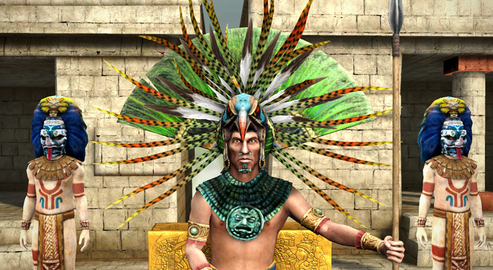 Aztec ruler (15th century) - Cảnh 3D - Giáo dục và học tập kỹ thuật số ...