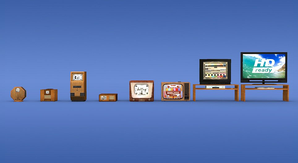 The development of television sets - Cảnh 3D - Giáo dục và học tập kỹ ...