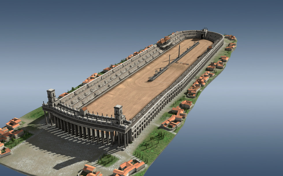 Circus Maximus (Rome) - Cảnh 3D - Giáo dục và học tập kỹ thuật số Mozaik