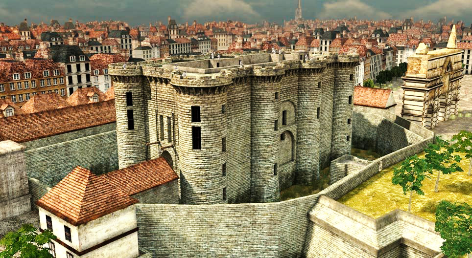 Bastille (Paris, thế kỷ 18) - Cảnh 3D - Giáo dục và học tập kỹ thuật số ...