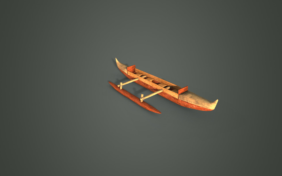 Polynesian catamaran - Cảnh 3D - Giáo dục và học tập kỹ thuật số Mozaik